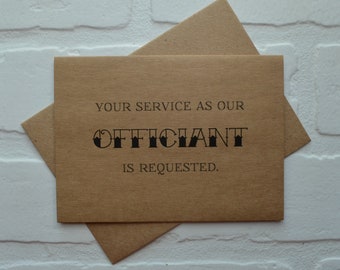 Will You Do Us the Honor of Marrying Us Officiant Asking - Etsy