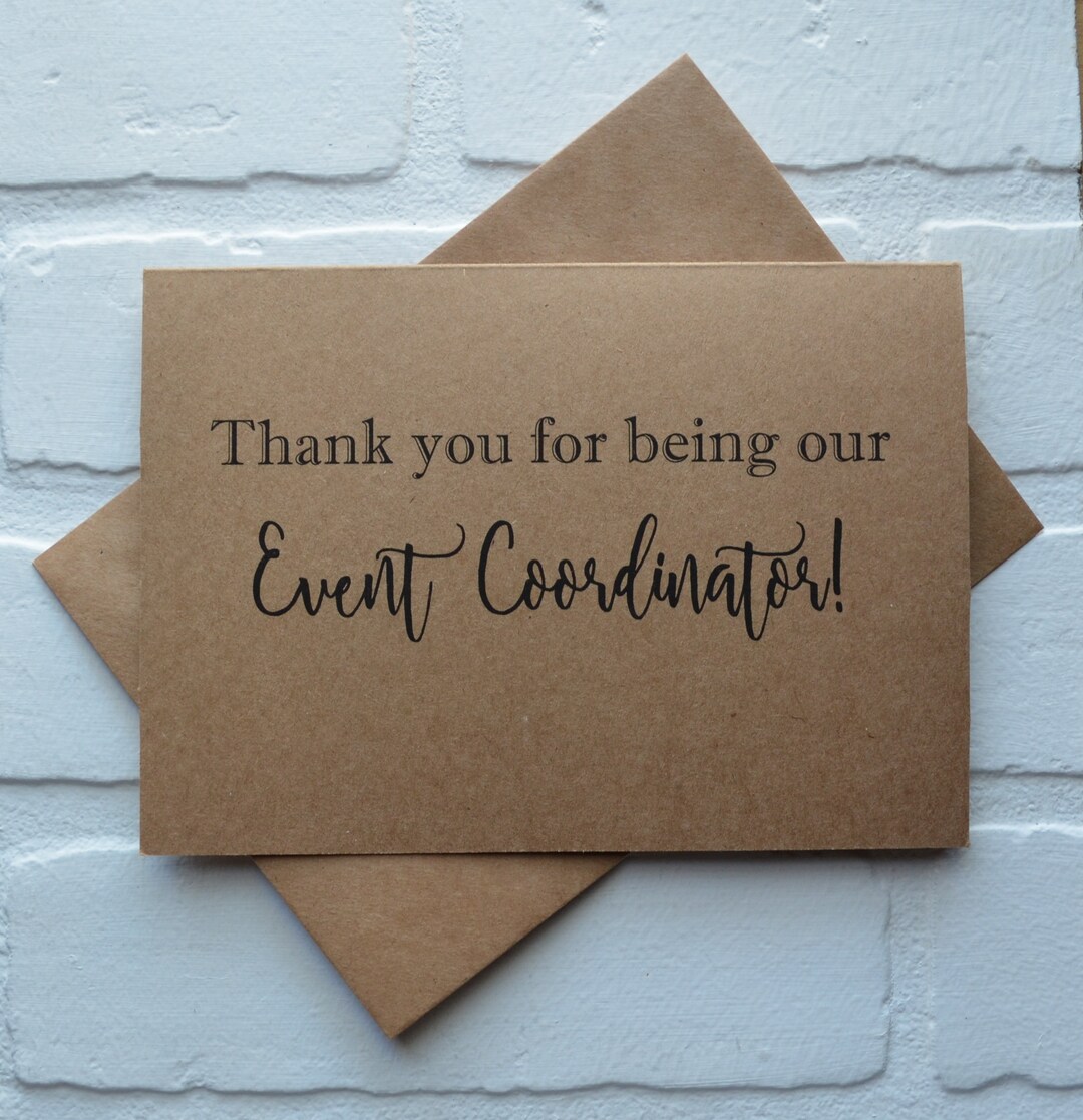 THANK YOU for Being Our EVENT Coordinator Card Wedding - Etsy