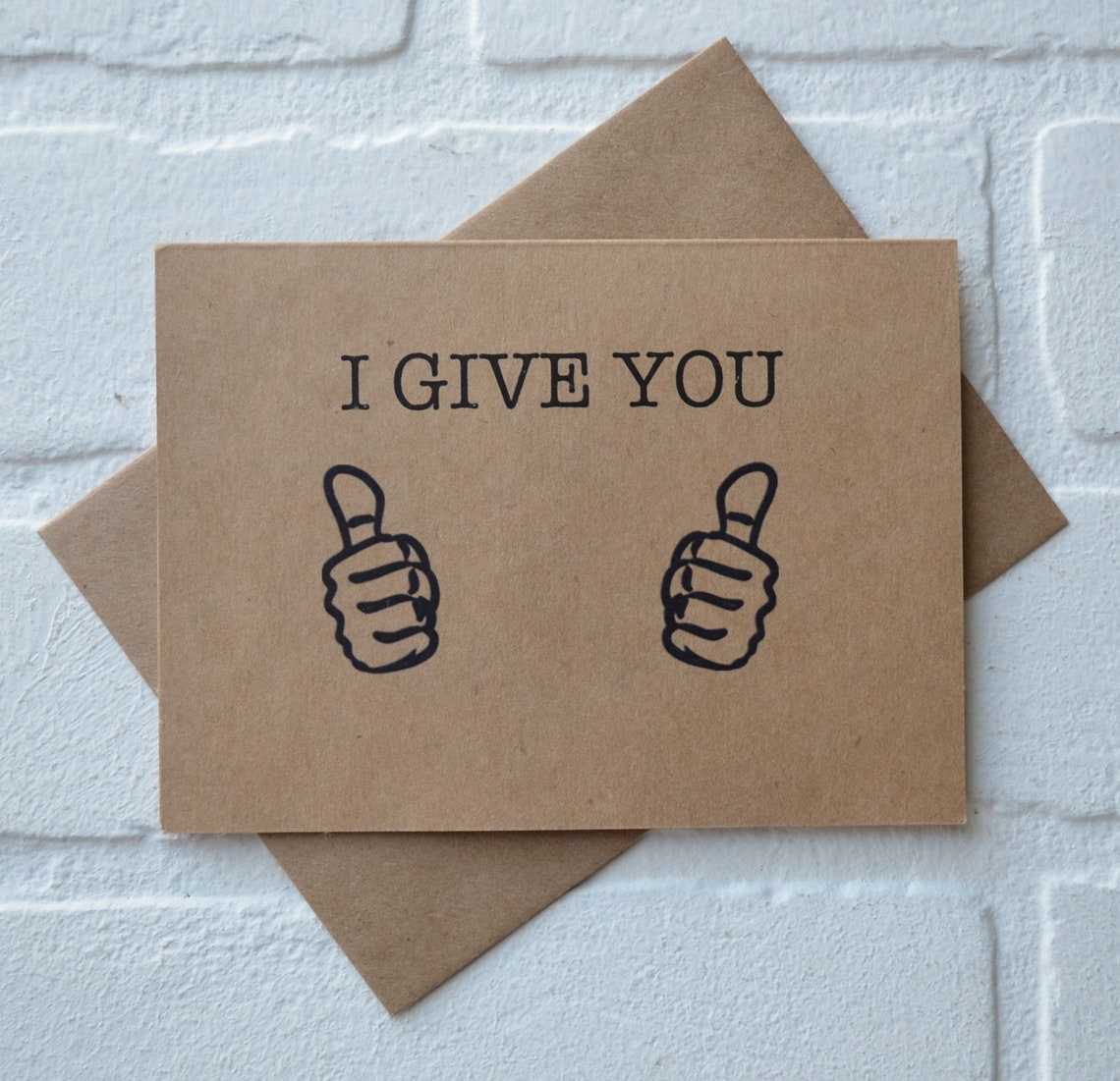 I Give You TWO THUMBS UP Card Congratulations Card - Etsy