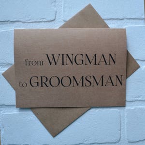 From WINGMAN to GROOMSMAN Will You Be My Groomsmen Proposal Card Will ...