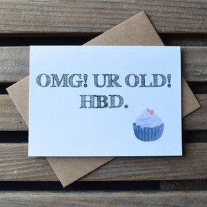 HBD Happy Birthday Card | Simple Friend Bday Cards | 20th 30th 40th ...