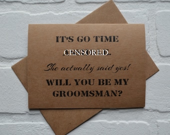 Funny Groomsman Card - Etsy
