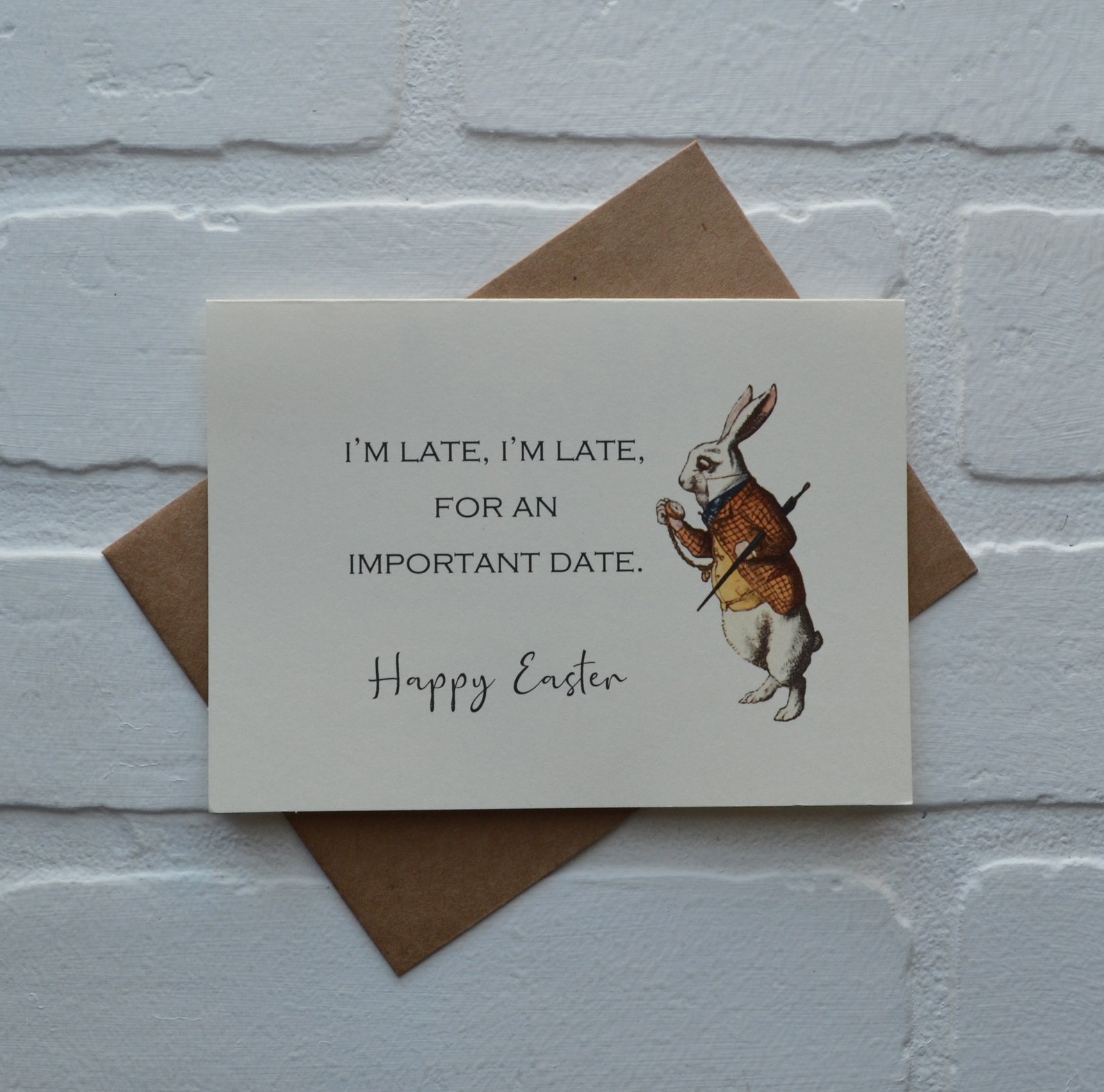 I'm LATE I'm Late for an Important Date Happy EASTER Card | Alice ...