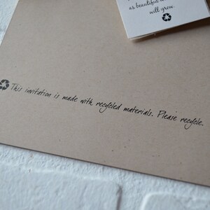 Please Recycle Wedding Invitation Set | Taupe Cream Invite | Earth ...