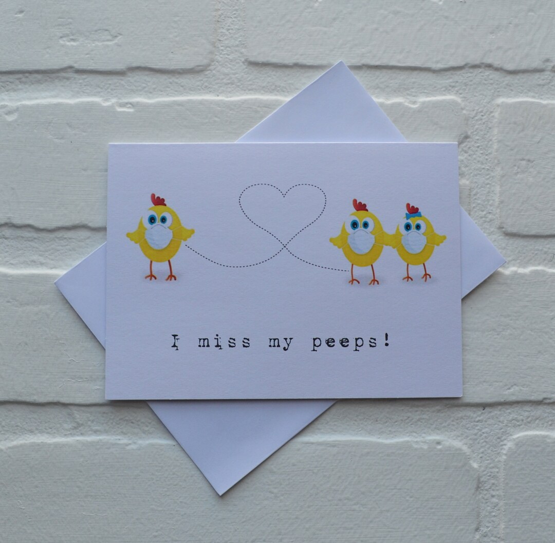 MISS MY PEEPS Funny Happy Easter Greeting Card | Pun Cards | I Miss You ...