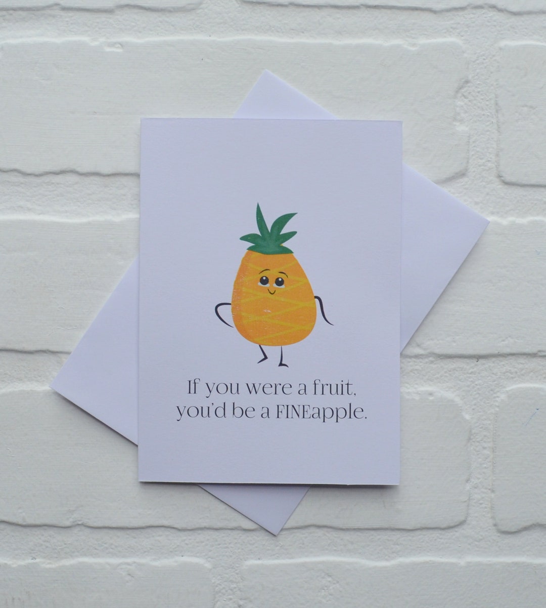 You're a FINE APPLE | Pun Card | Just Because Card | Pineapple Cards ...