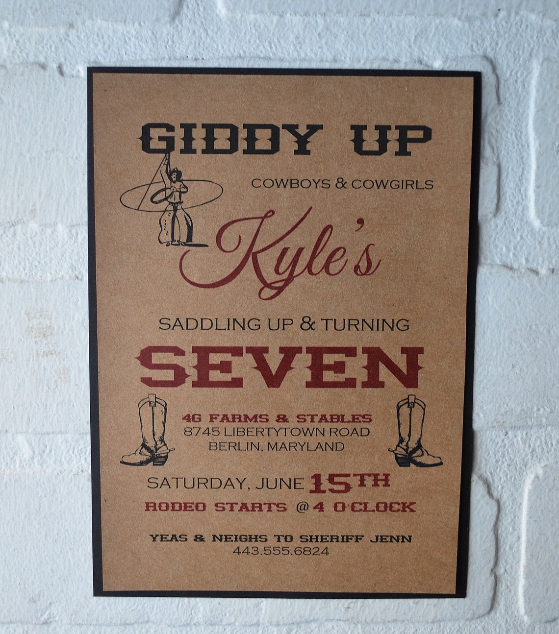 GIDDY UP Cowgirl Birthday Party Invitation | Bday Invites | Country ...