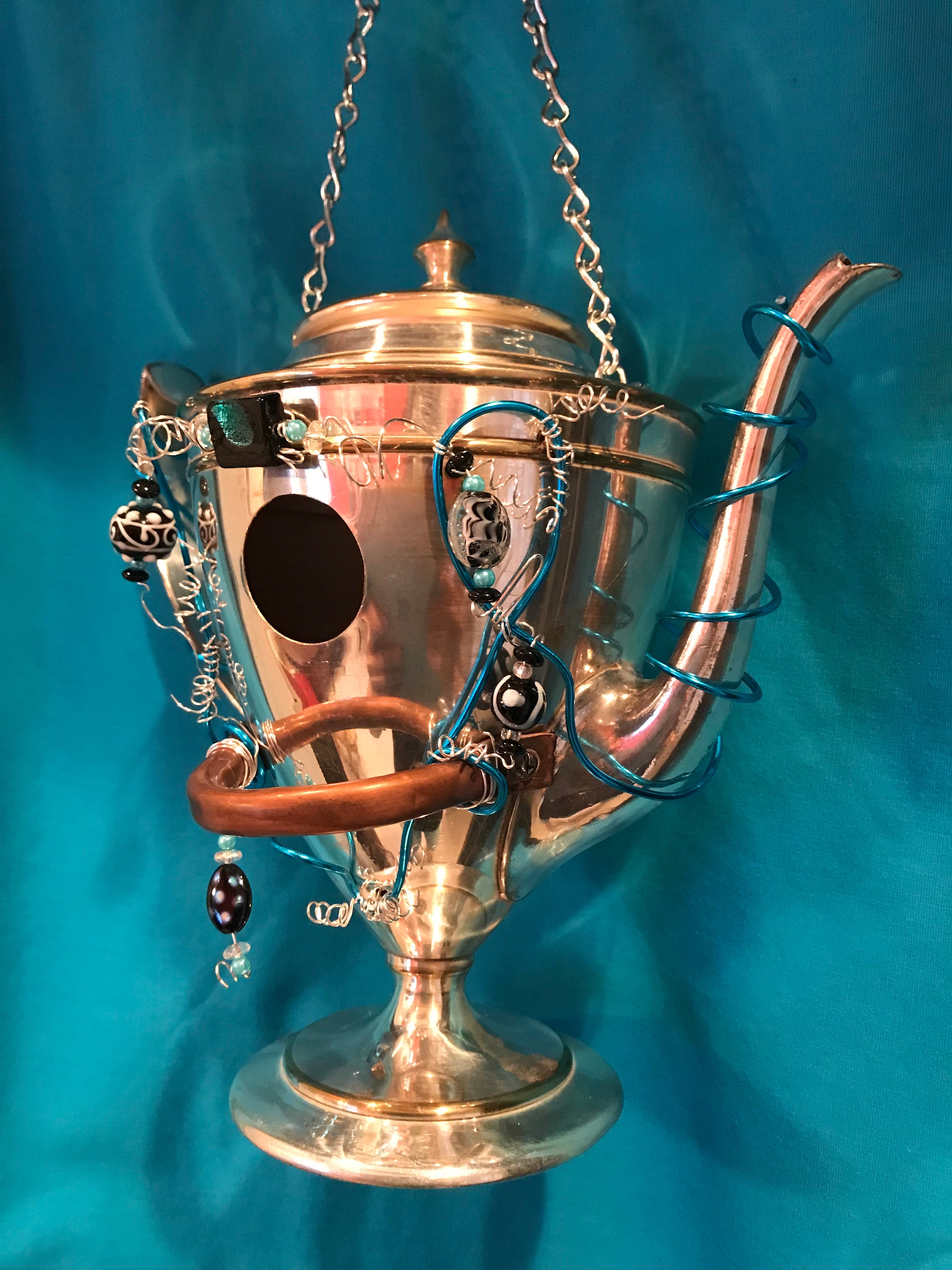 Trophy Shaped Silver Plated Teapot Birdhouse- BH-096 - Etsy