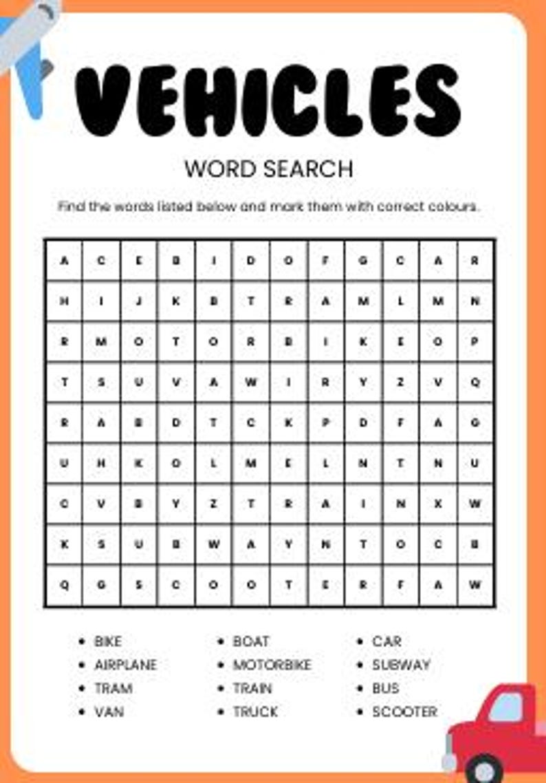 Vehicles Children Worksheet | 22 Printable Cut and Paste Activities for ...