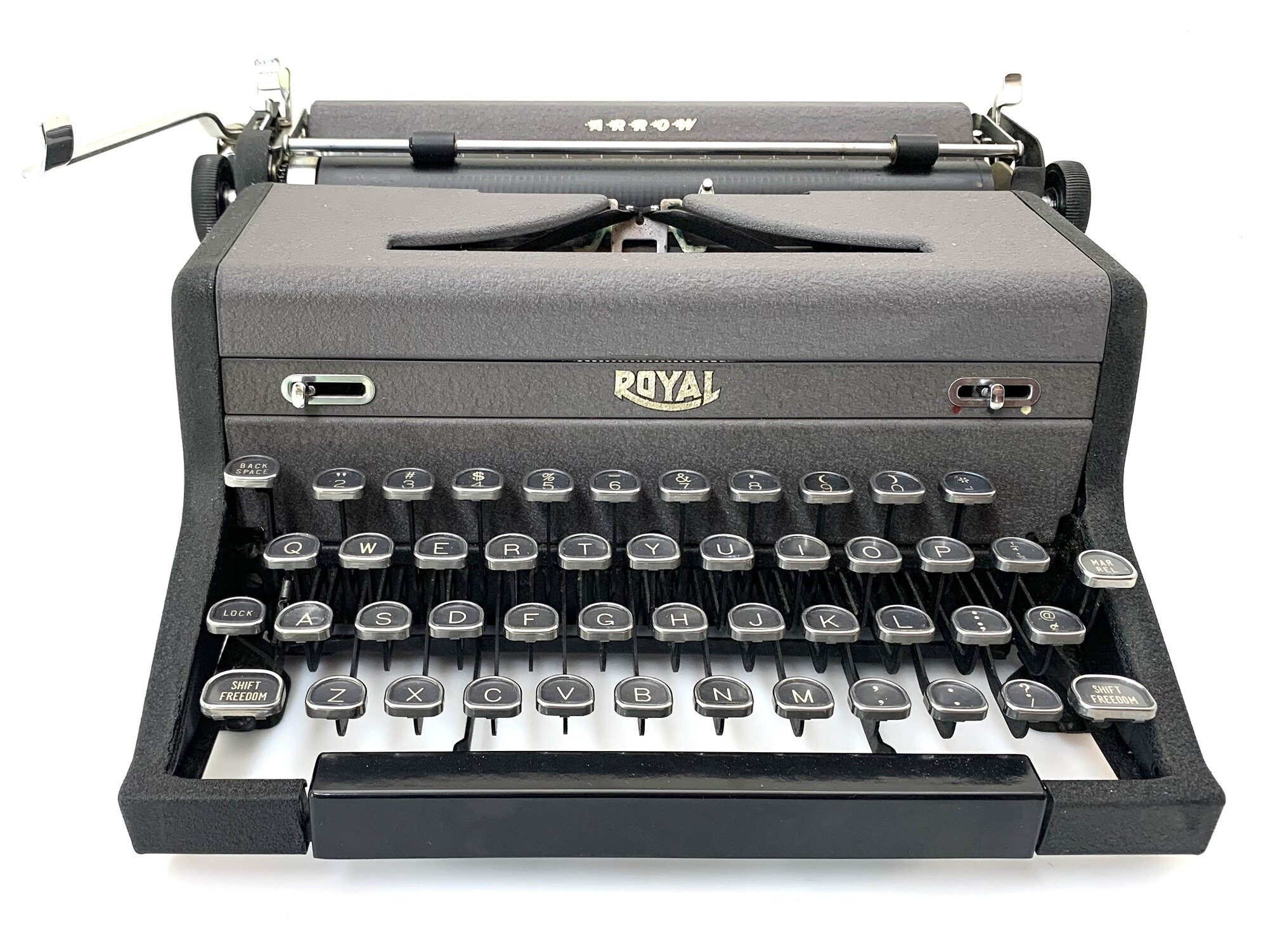 Stunning 1948 Royal Arrow Typewriter W/case Working Antique Pica Quiet ...