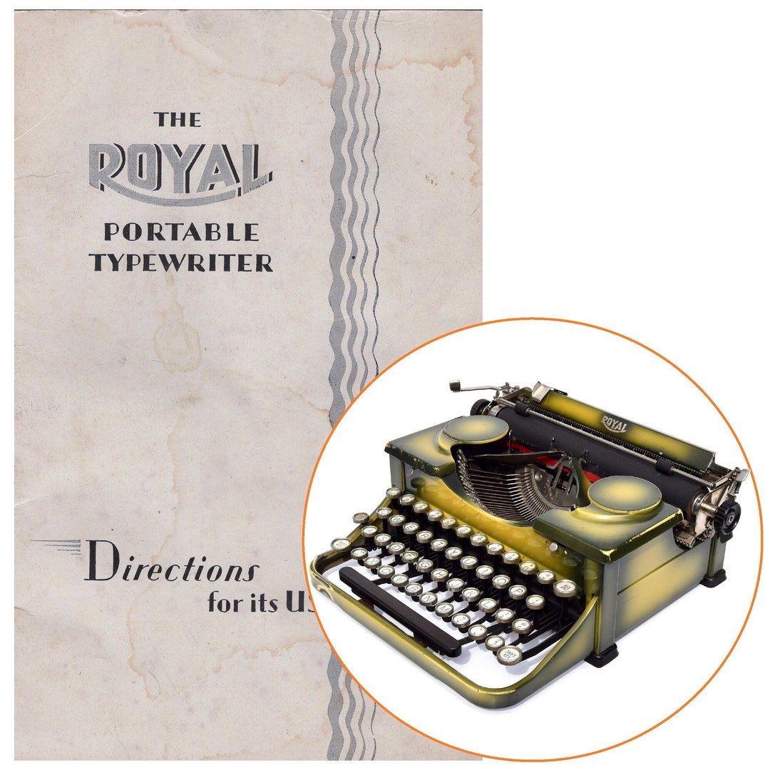 2nd Gen. Royal Model P Typewriter Instruction Manual Antique Vtg User ...