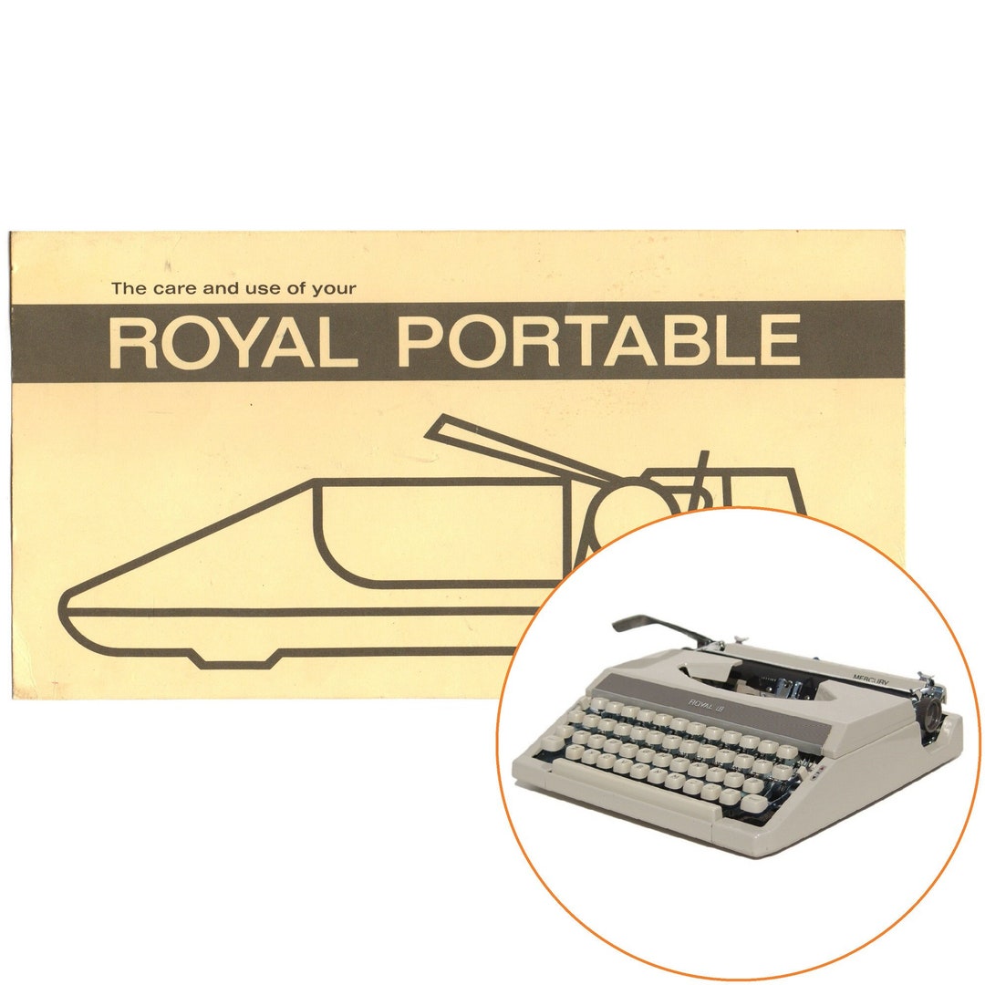 Royal Mercury Typewriter Instruction Manual Antique Vtg Portable User ...