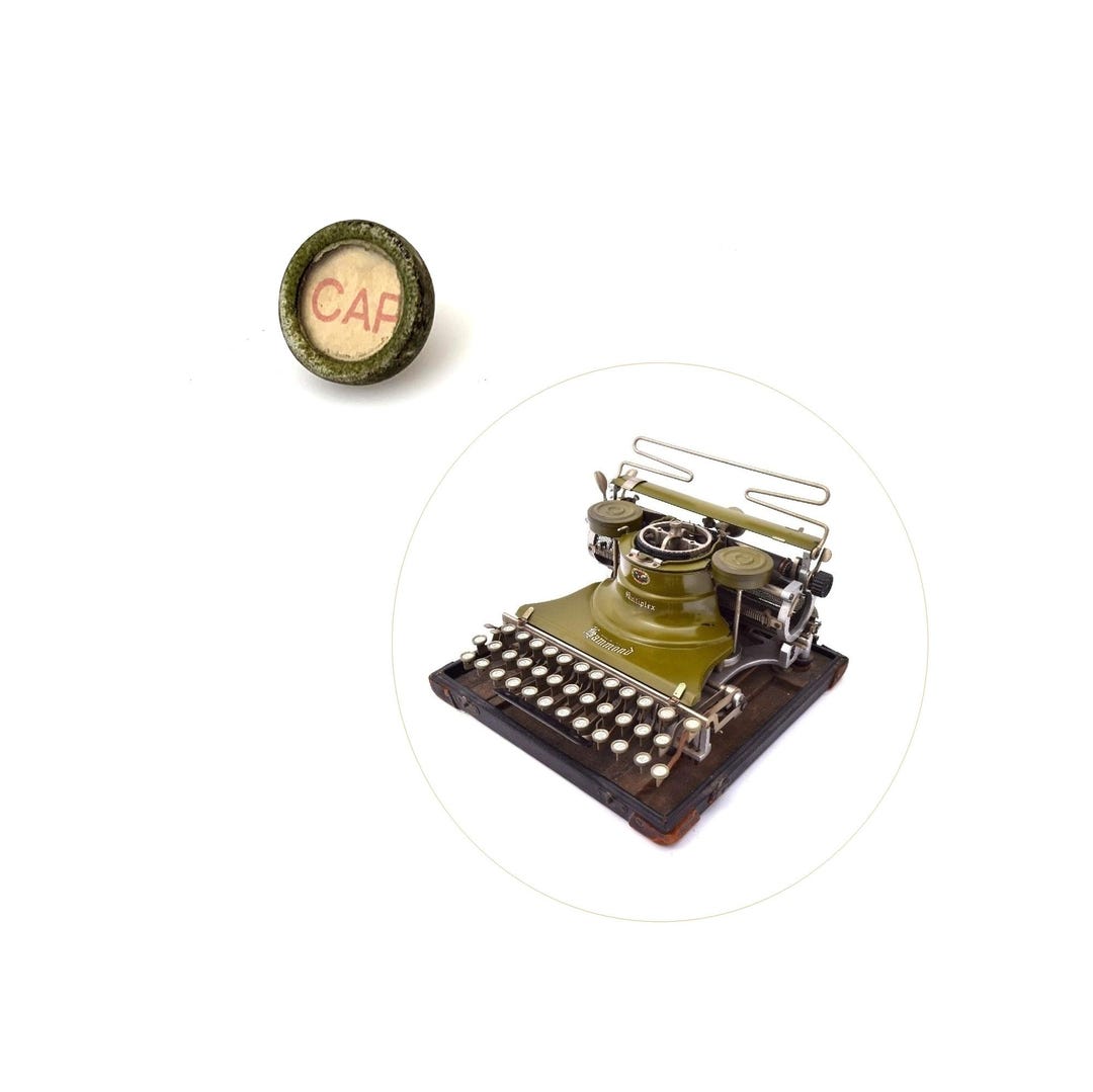 Hammond Typewriter CAP Key Antique Part Vtg Glass Keytop Keyboard Multiplex - Etsy