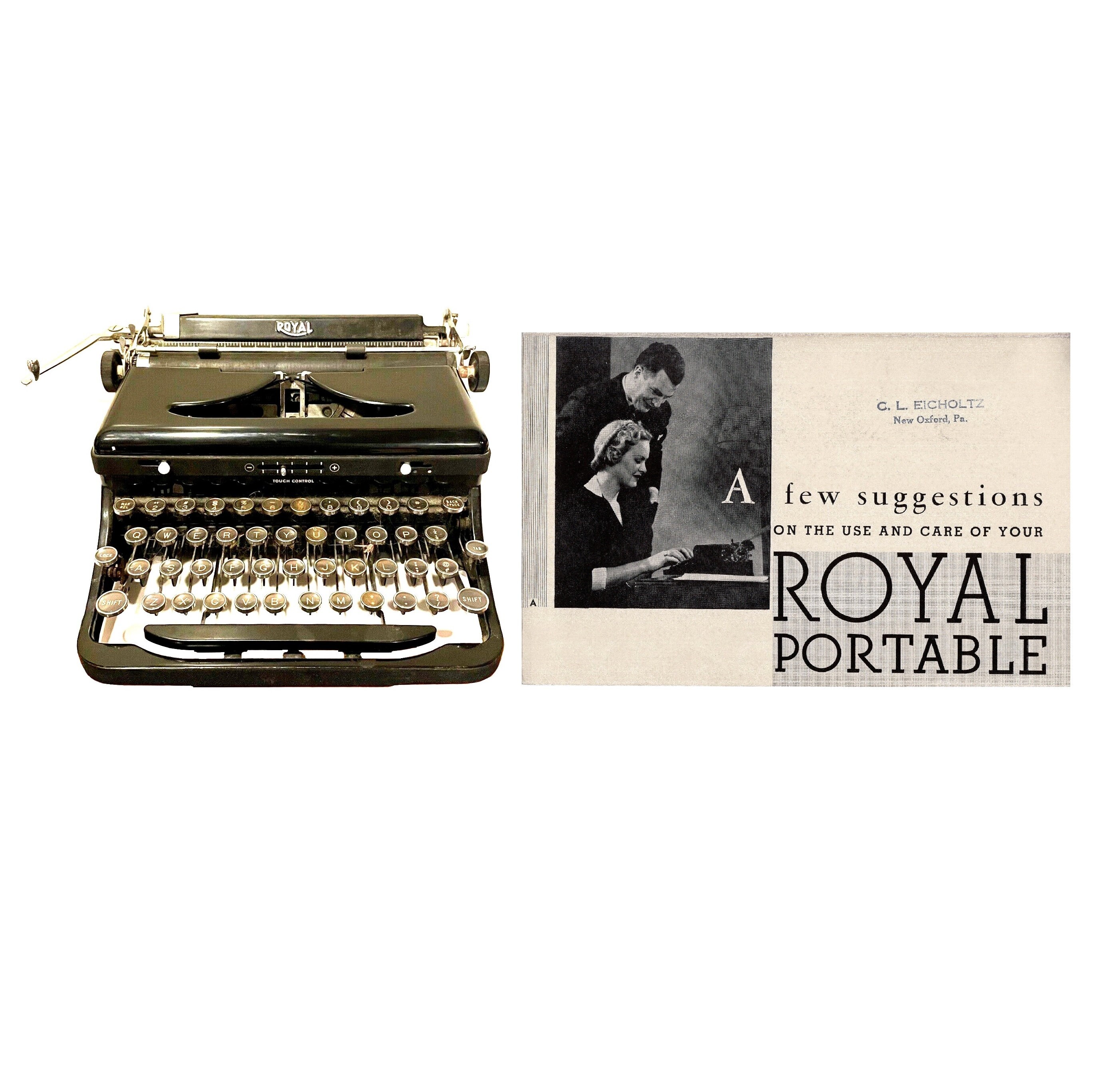 Royal Model A Portable Typewriter Instruction Manual Instant Download ...