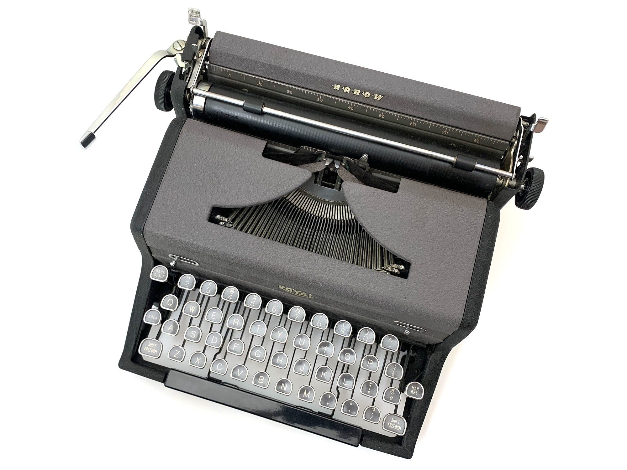 Stunning 1948 Royal Arrow Typewriter W/case Working Antique Pica Quiet ...