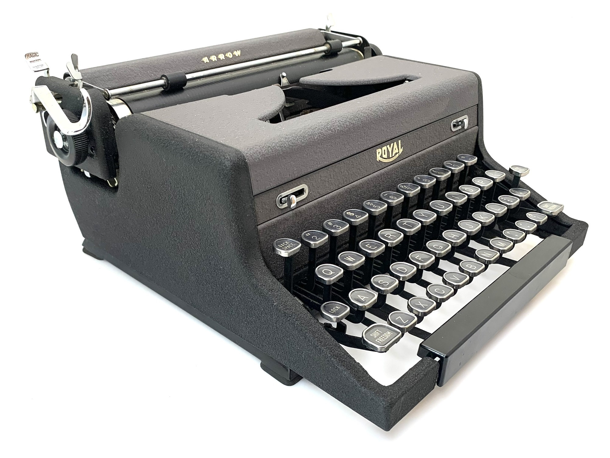 Stunning 1948 Royal Arrow Typewriter W/case Working Antique Pica Quiet ...