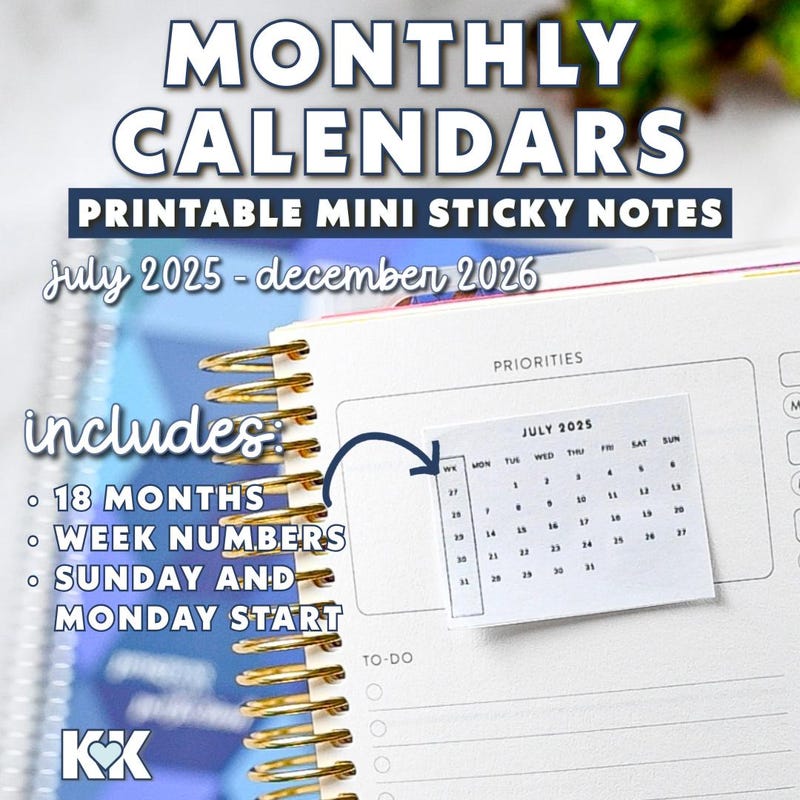 Sticky Note Template - Etsy