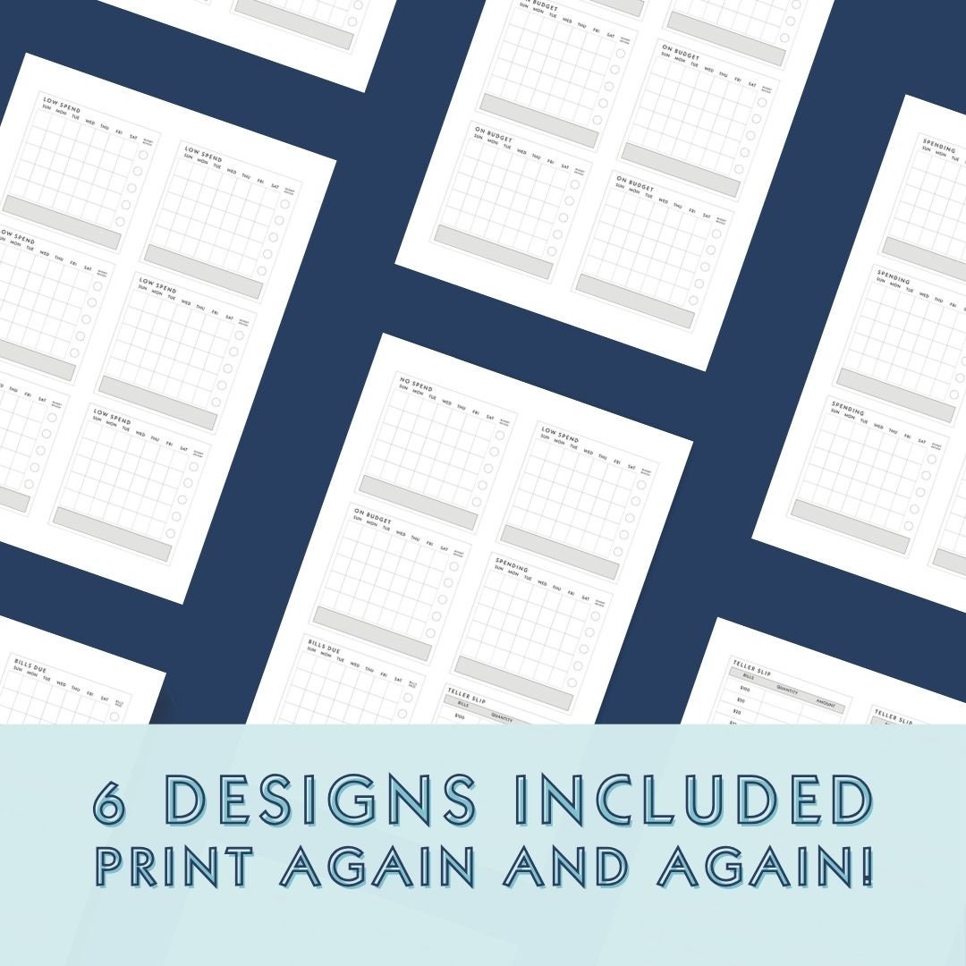 Budget Tracker Printable Sticky Notes Monthly No Spend Low Spend Bills ...