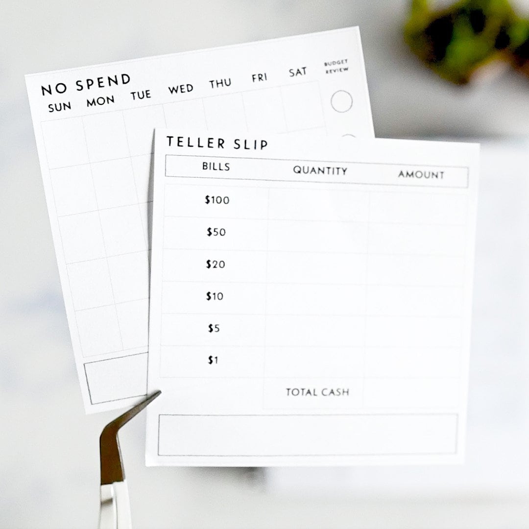 Budget Tracker Printable Sticky Notes Monthly No Spend Low Spend Bills ...