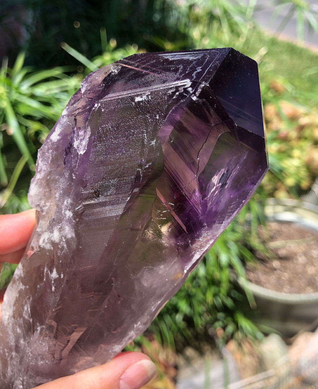 Large Brazilian Amethyst Root Point - Etsy