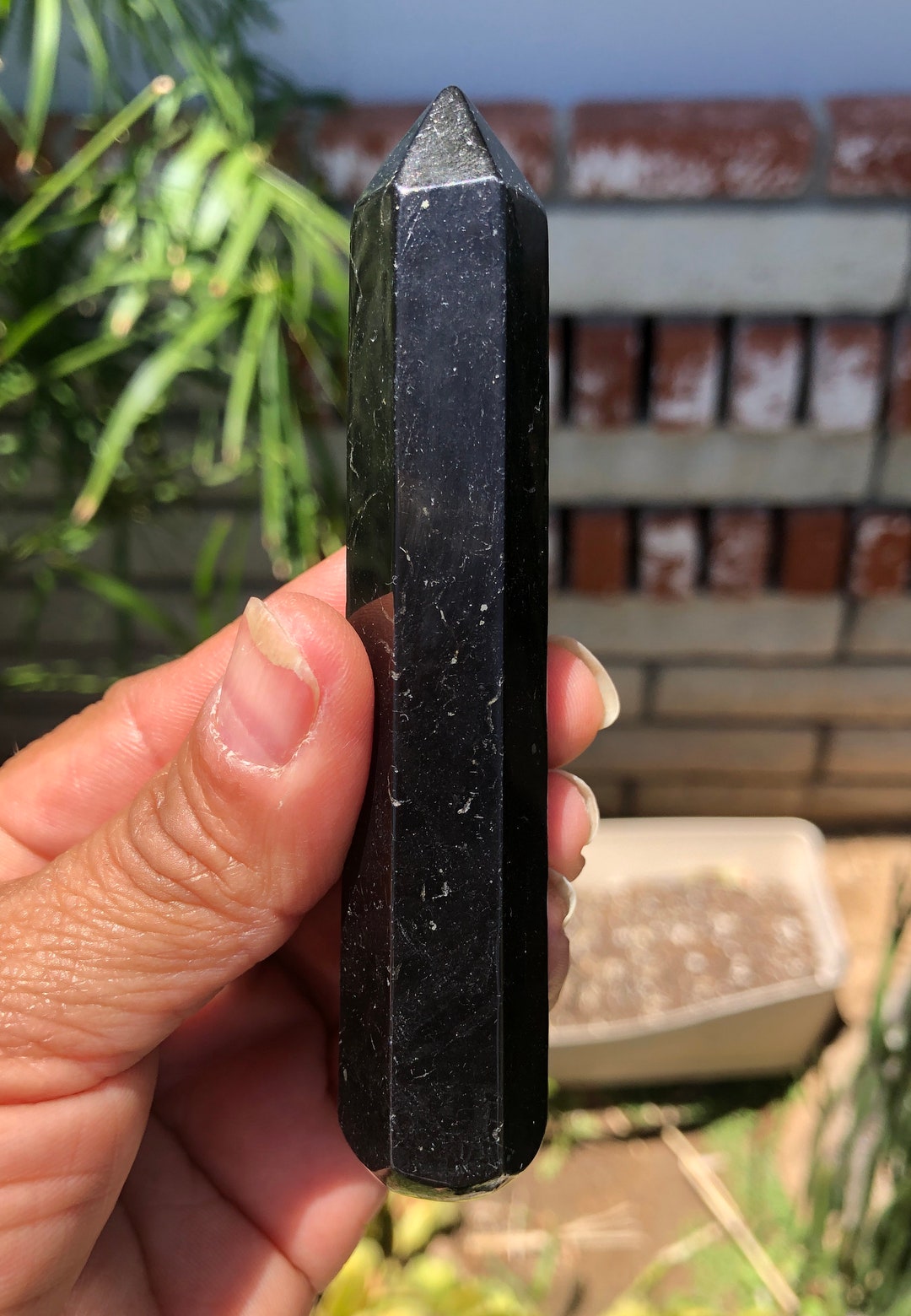 Polished Shungite Round Bottom Wand - Etsy