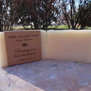 Shampure Shampoo Bar With Argan Oil, Natural Handmade Soap, Cold ...