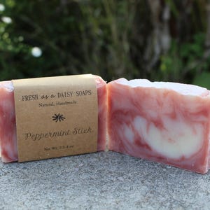 Peppermint Stick , 100% Natural Handmade Soap, Winter Soap, Cold ...