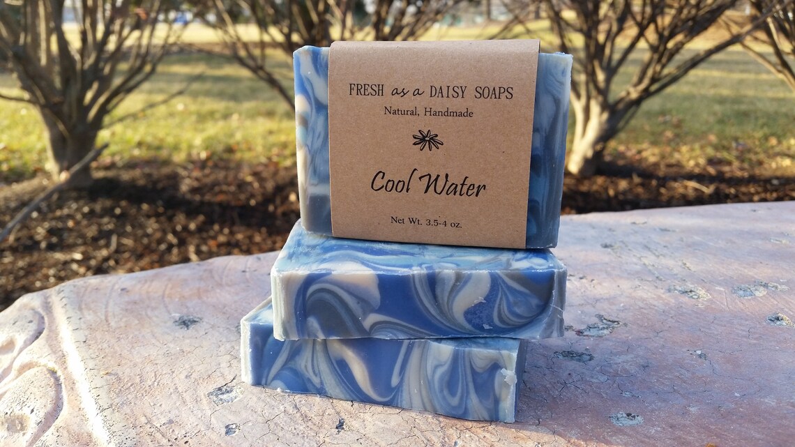 Cool Water Handmade Cold Process Soap Men's Soap Vegan | Etsy