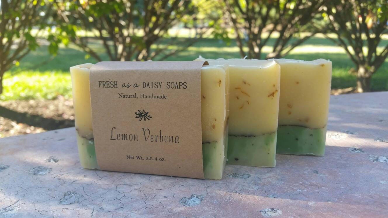 Lemon Verbena Natural Handmade Soap Cold Process Soap Vegan Etsy