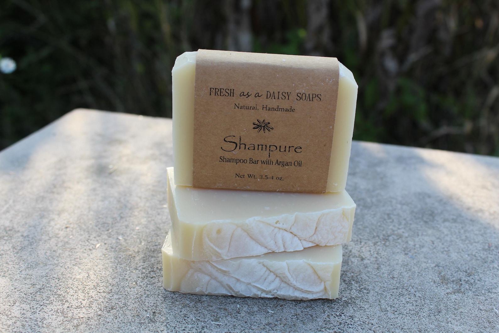 Shampure Shampoo Bar With Argan Oil, Natural Handmade Soap, Cold ...