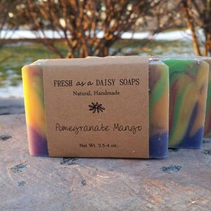Pomegranate Mango Cold Process Soap, Natural Handmade Soap, Vegan - Etsy