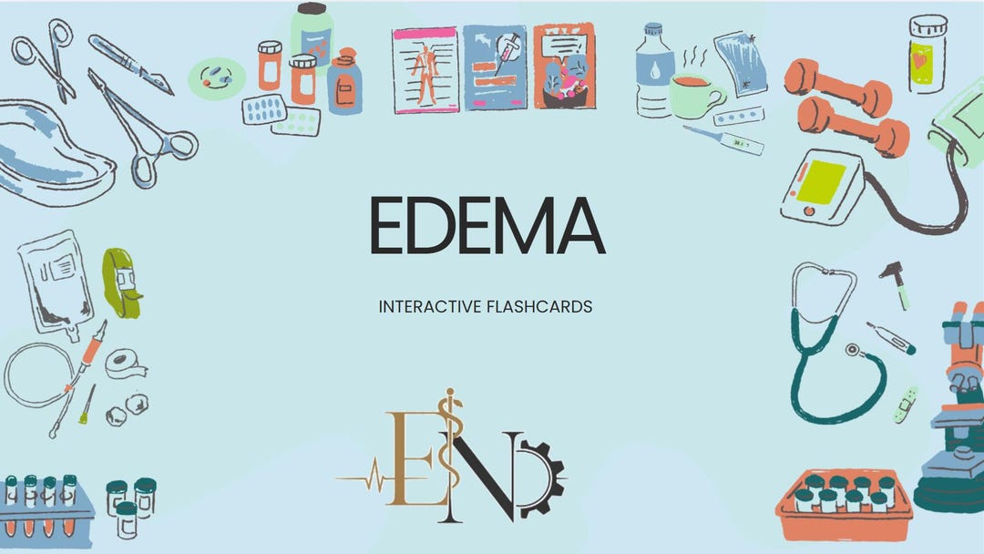 Medical Edema Flashcards – High-yield Review for Exams - Etsy UK