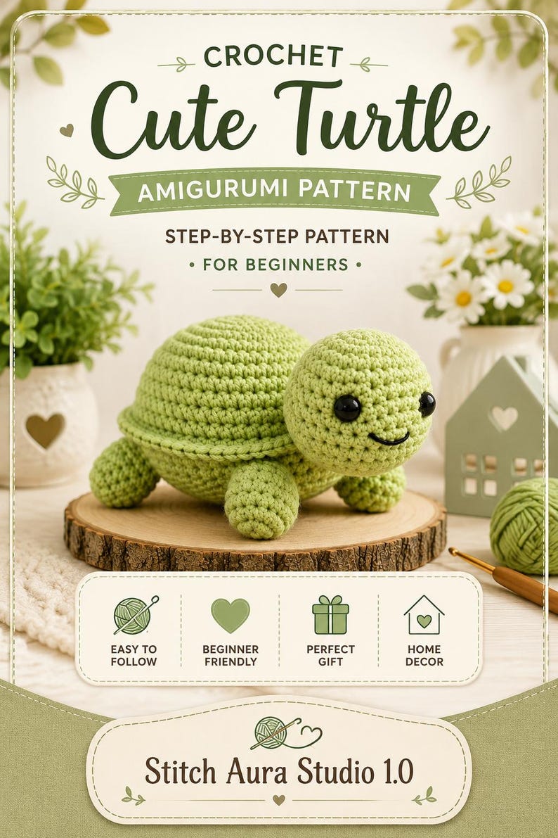 Patron Amigurumi Tortue Au Crochet - Etsy France