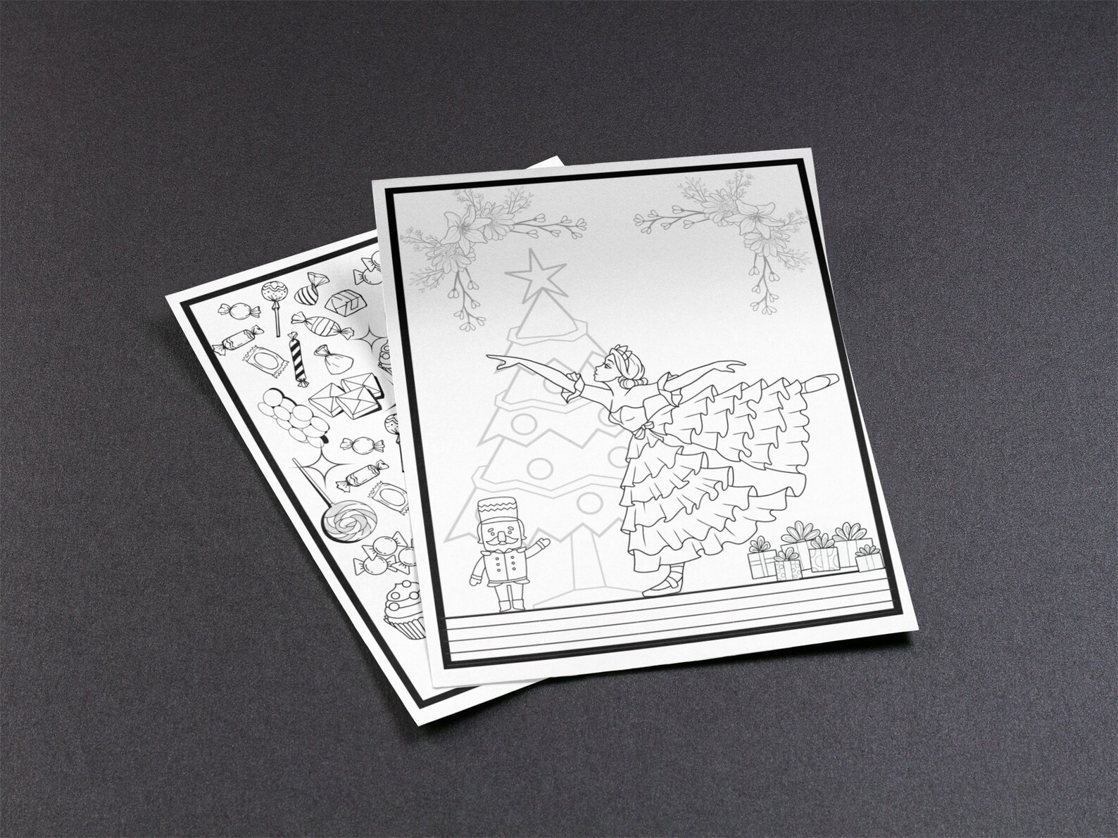 Nutcracker Ballet Coloring Pages, Christmas Coloring Book, Digital ...