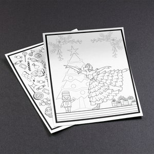 Nutcracker Ballet Coloring Pages, Christmas Coloring Book, Digital ...