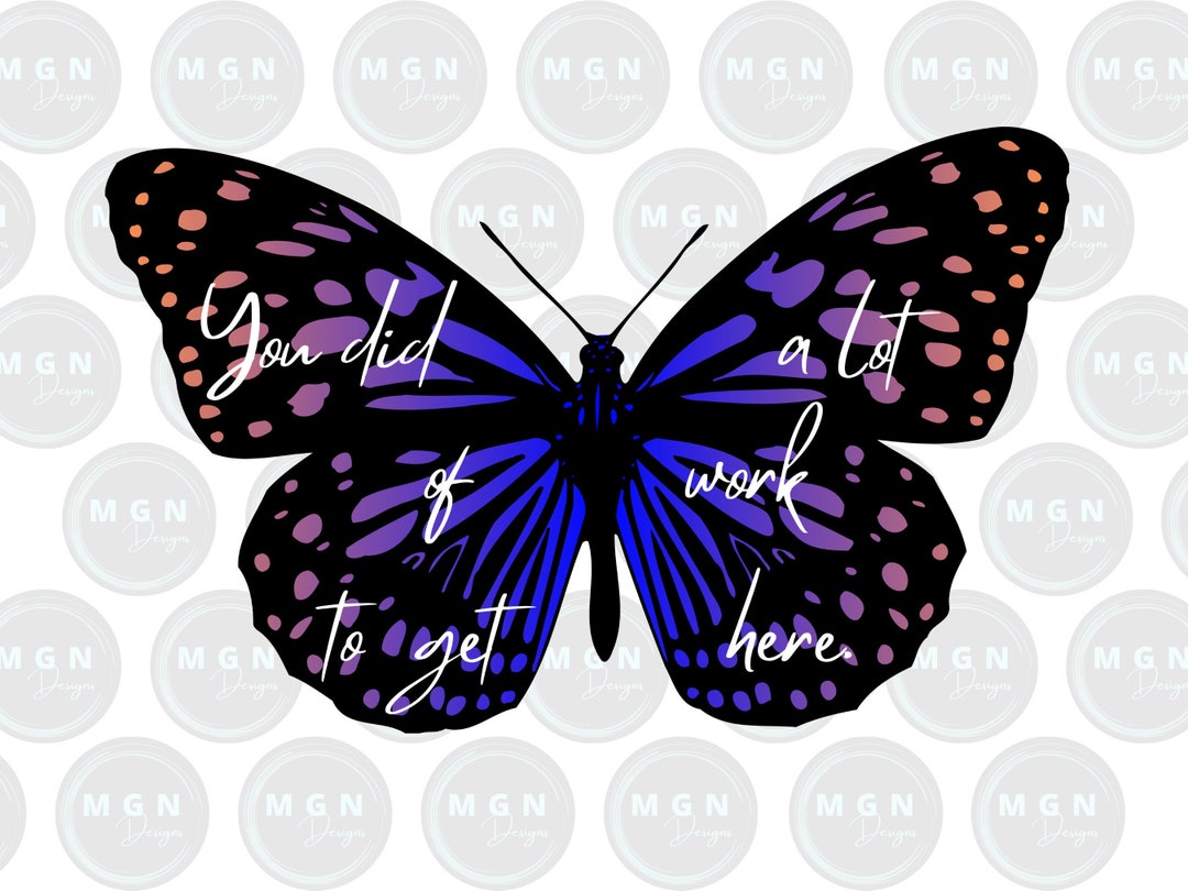 Butterfly Motivational SVG PNG: Gradient Design (digital File) - Etsy
