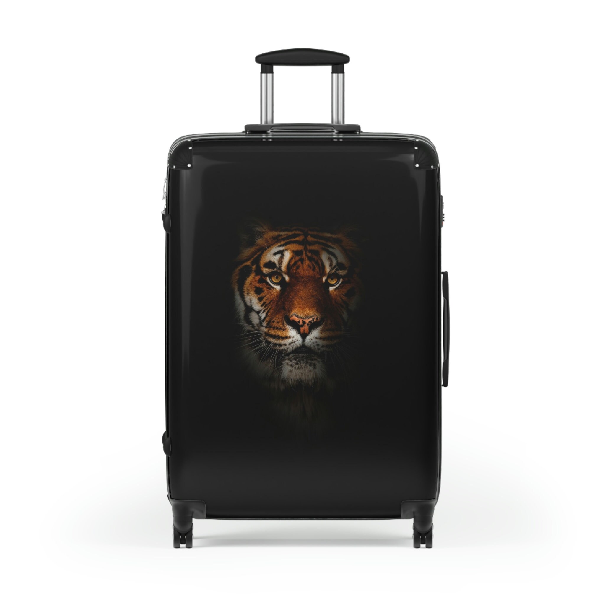 Tiger Suitcase Set, Tiger Face Printed Suitcase, 3 Sizes, Black ...
