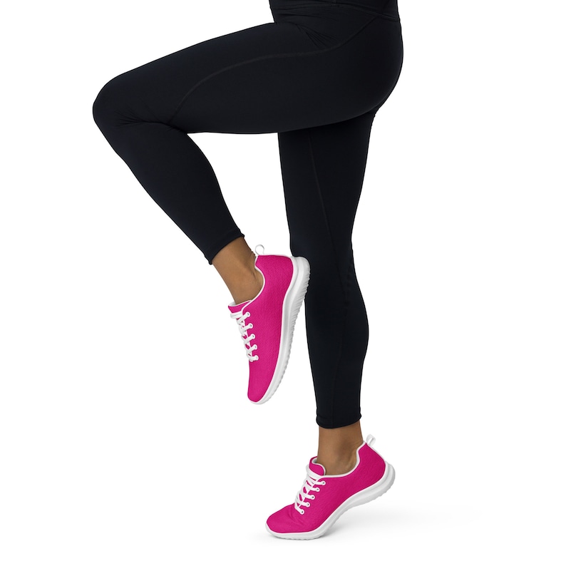 Hot Pink Flyknit Sneakers: Women's Athletic Workout Shoes - Etsy
