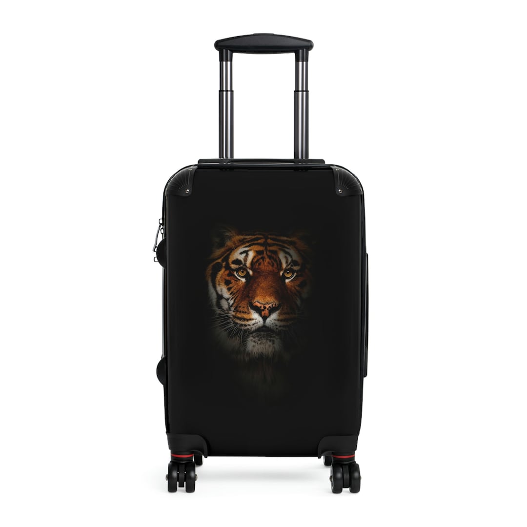 Tiger Suitcase Set, Tiger Face Printed Suitcase, 3 Sizes, Black ...