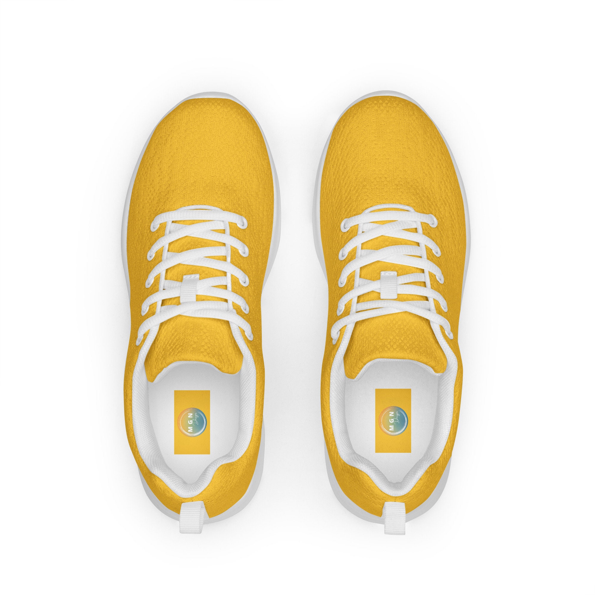 Golden Yellow Women's Athletic Sneakers: Lightweight Workout Shoes - Etsy
