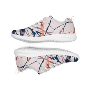 Paint Splatter Pattern Women’s Athletic Shoes, Abstract Print Women’s ...