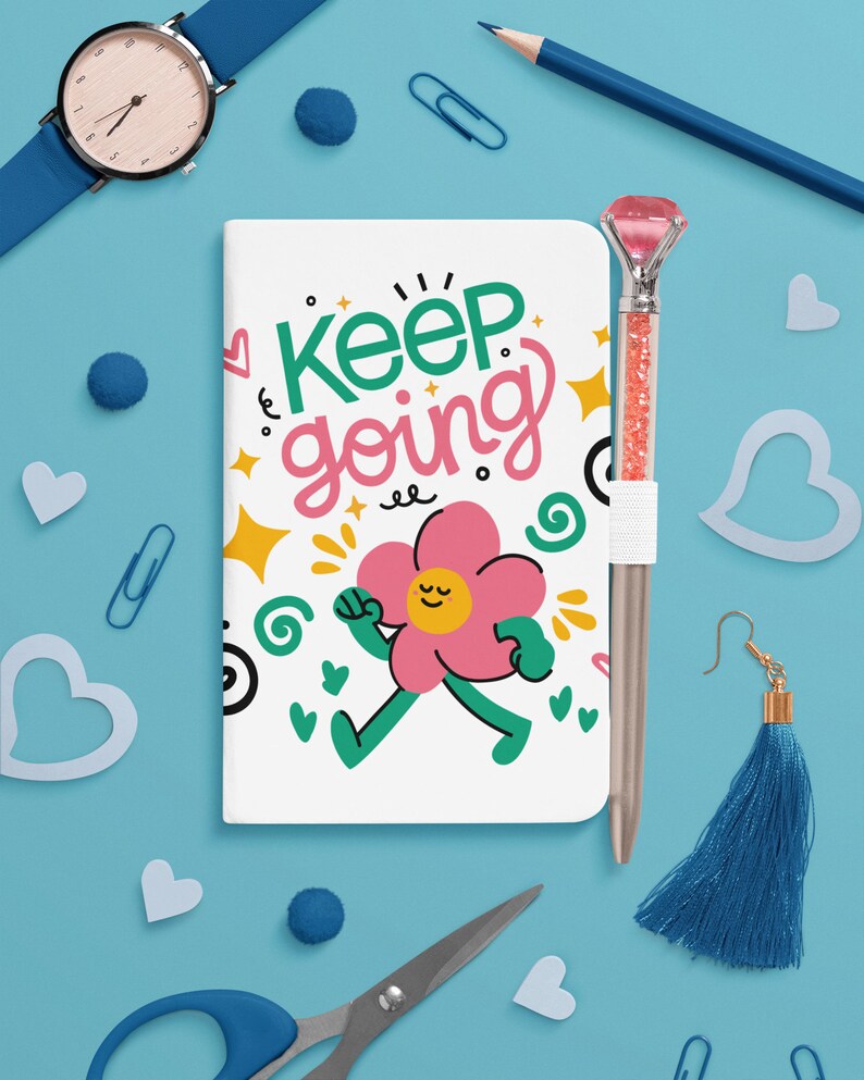 Keep Going Happy Face Flower PNG SVG Bundle, Sublimation Design, Spring ...