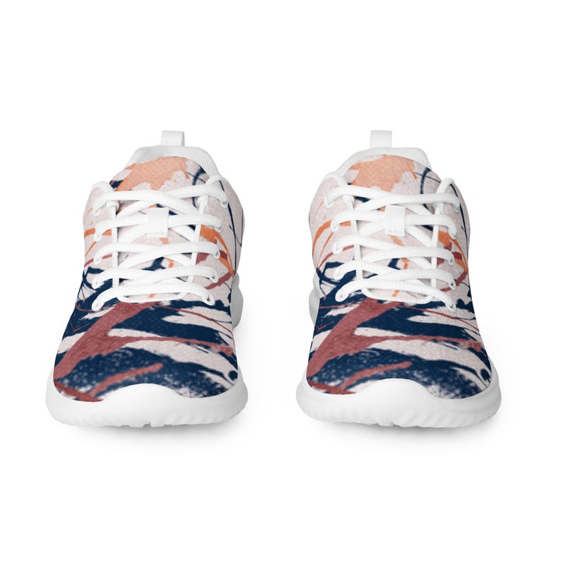 Paint Splatter Pattern Women’s Athletic Shoes, Abstract Print Women’s ...