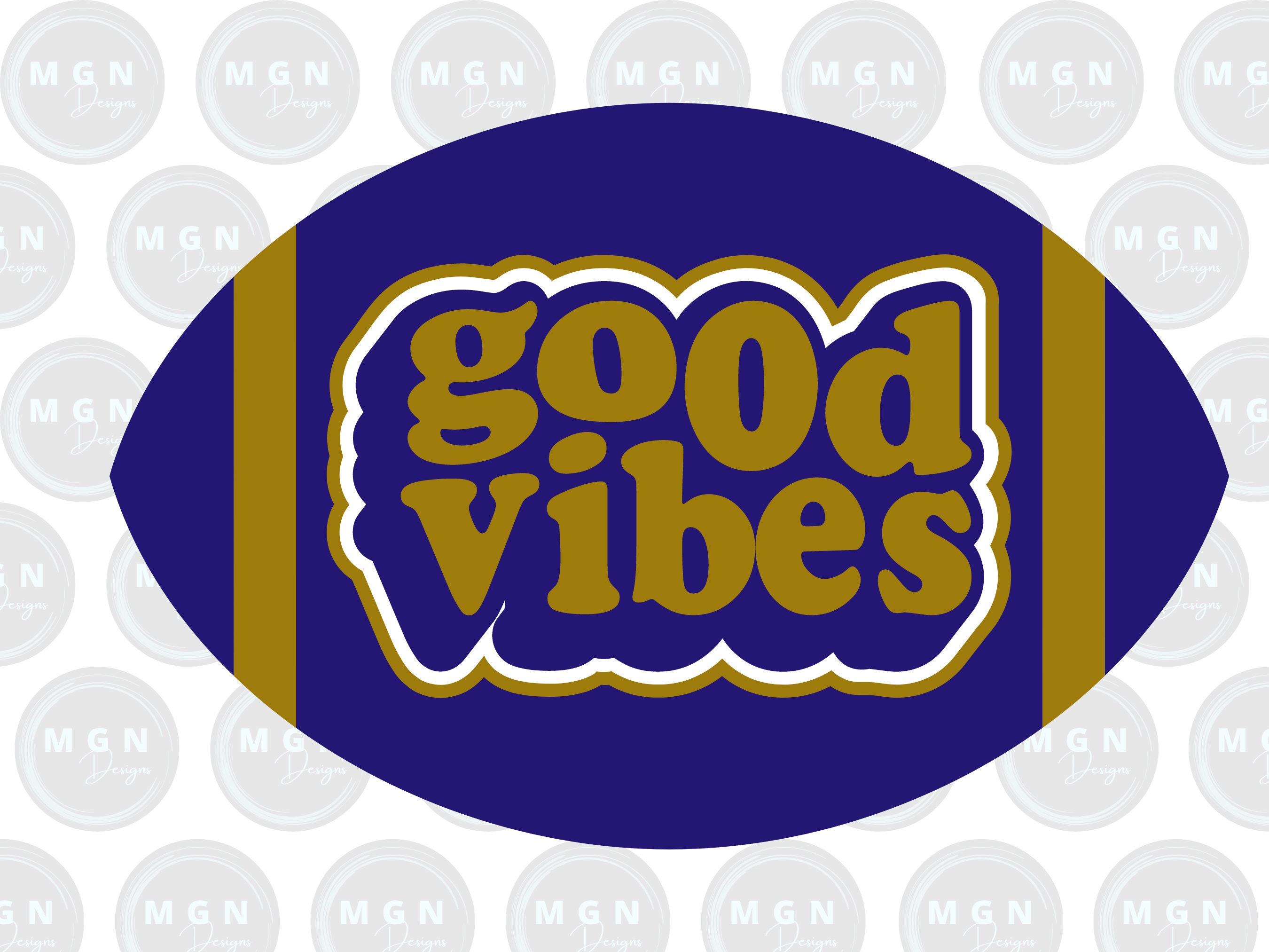 Good Vibes Football PNG SVG Bundle, Retro Sublimation Design, Football ...
