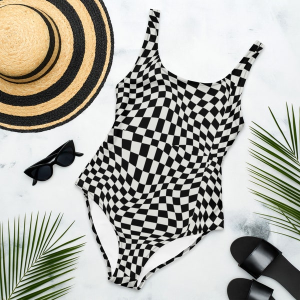 Checkered One Piece Swimsuit - Etsy