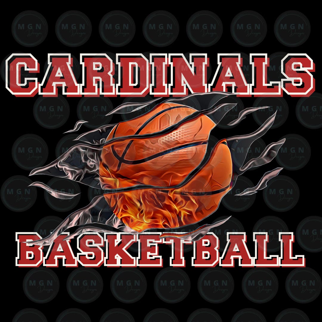 Cardinals Basketball PNG and SVG Files, Cardinal Mascot Bball Digital ...