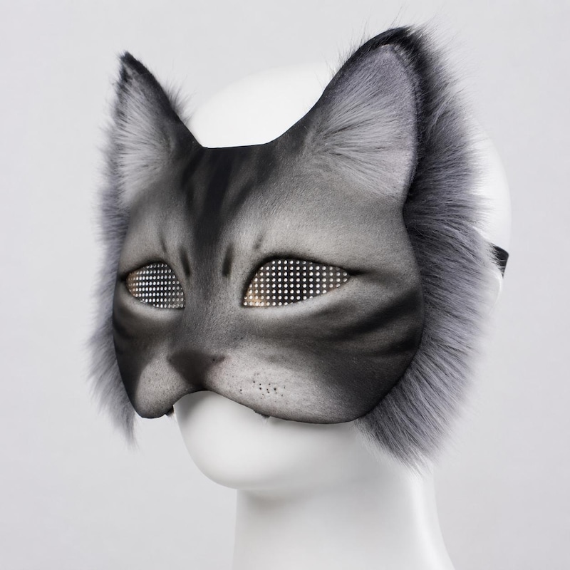 Therian Mask Black Cat Mask - Etsy UK