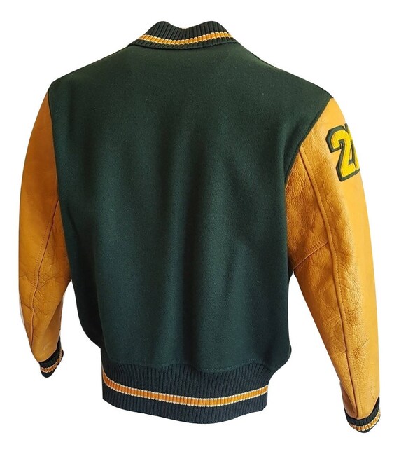 1970s WHITING Letterman Jacket • Wool Leather 1974 Va… - Gem