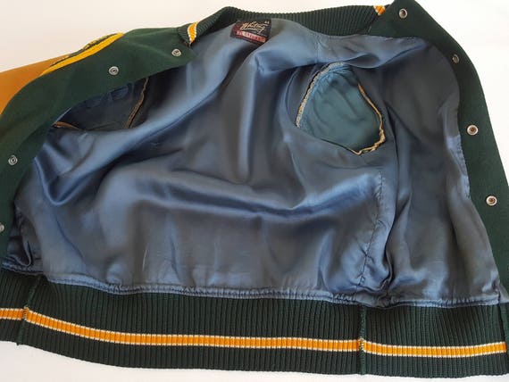 1970s WHITING Letterman Jacket • Wool Leather 1974 Va… - Gem