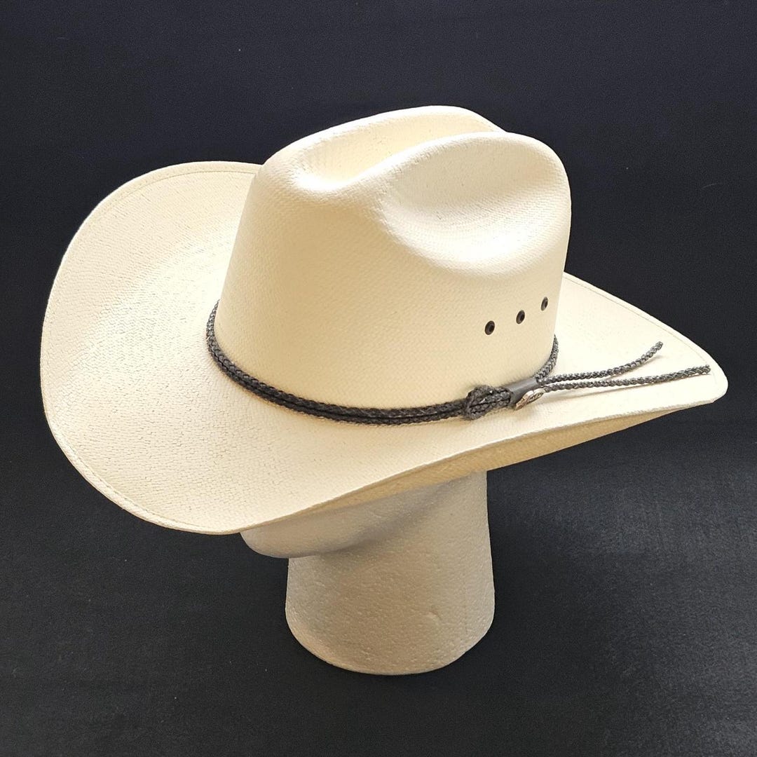 Vintage JUSTIN Authentic Western Headwear by MILANO HAT Co 20X Straw ...